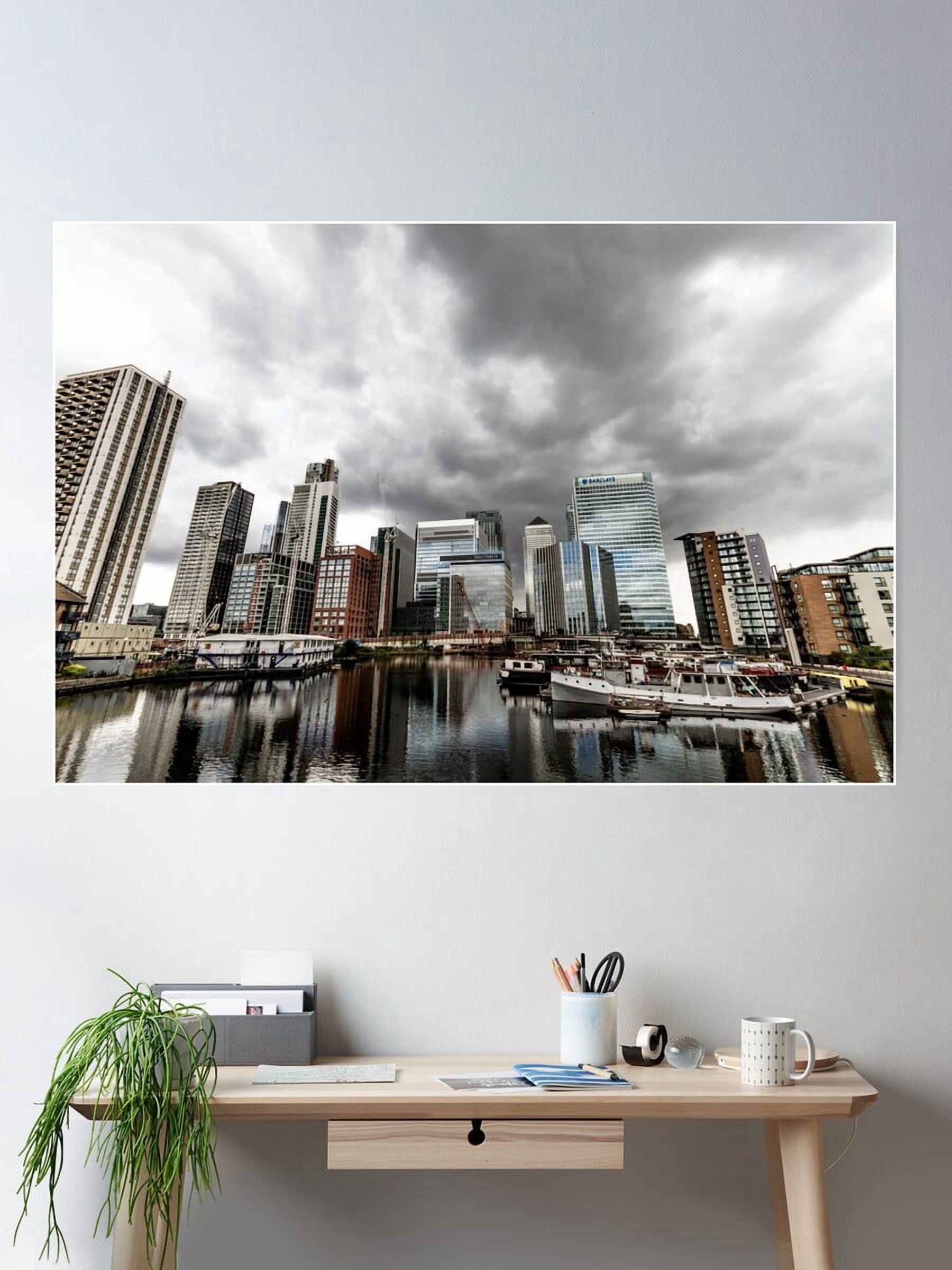 Canary Wharf Poster Wall Art Modern Wall Decor For Living Room Bedroom ...