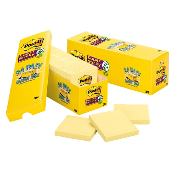 Canary Yellow Note Pads, 3 X 3, 90-Sheet, 24/pack | Bundle of 5 Packs ...