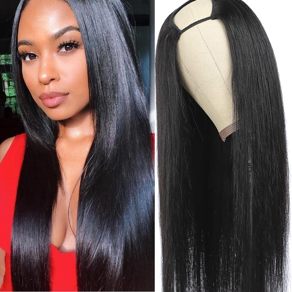 CanaryFly U Part Wigs Human Hair Wigs for Black Women Brazilian ...