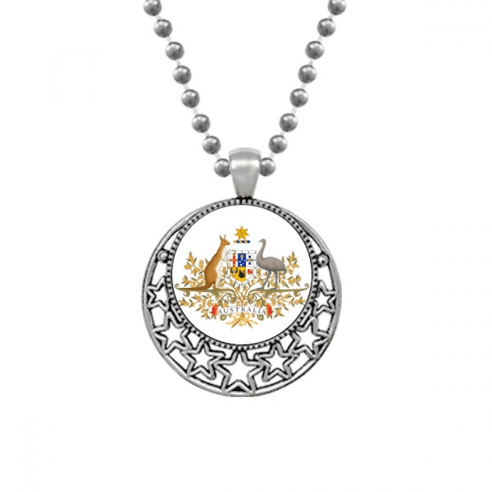 Canberra Australia National Emblem Necklaces Pendant Retro Moon Stars ...