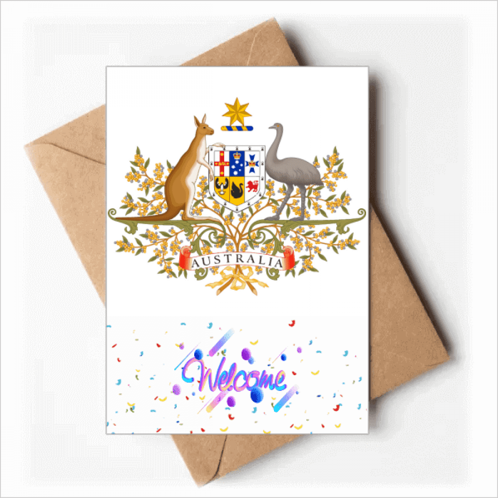 Canberra Australia National Emblem Welcome Back Greeting Cards ...
