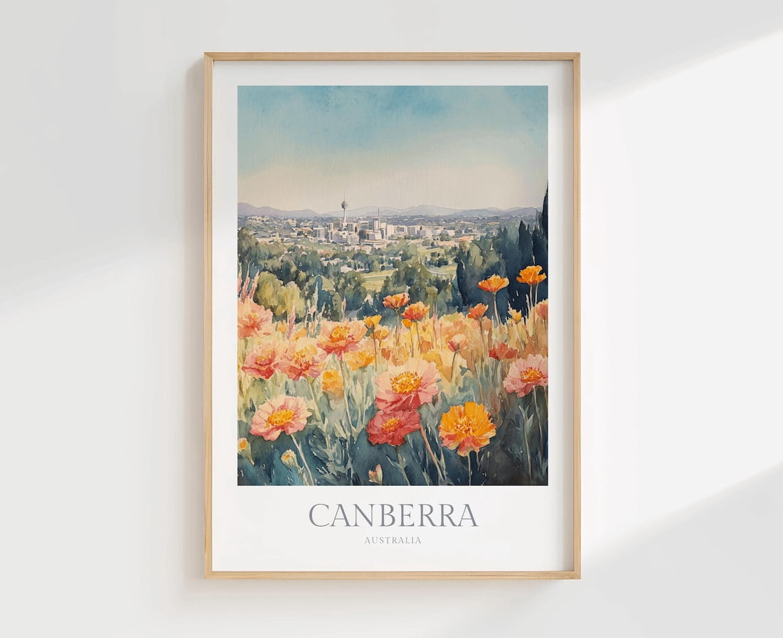 Canberra Australia Wall Art Poster Poster, Unframed Size 16x24 ...