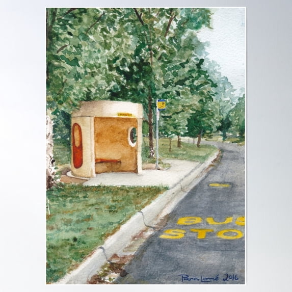 Canberra Bus Stop Richardson Poster Art Home Decor Vintage Gift Living ...