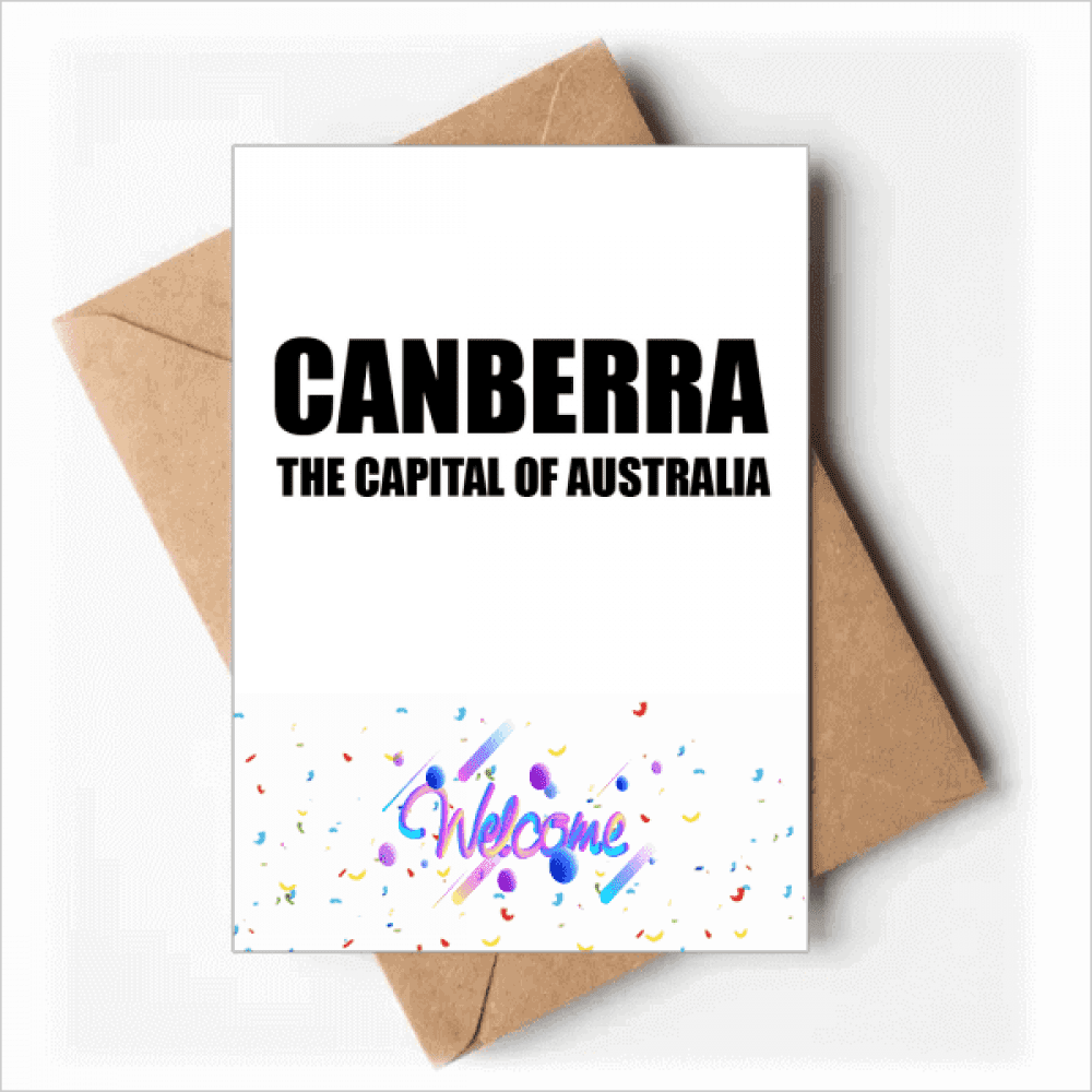 Canberra The Capital Of Austrialia Welcome Back Greeting Cards ...