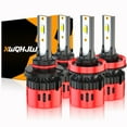 Canbus 9005 H11 LED Headlight Bulbs Conversion Kit High + Low Beam ...