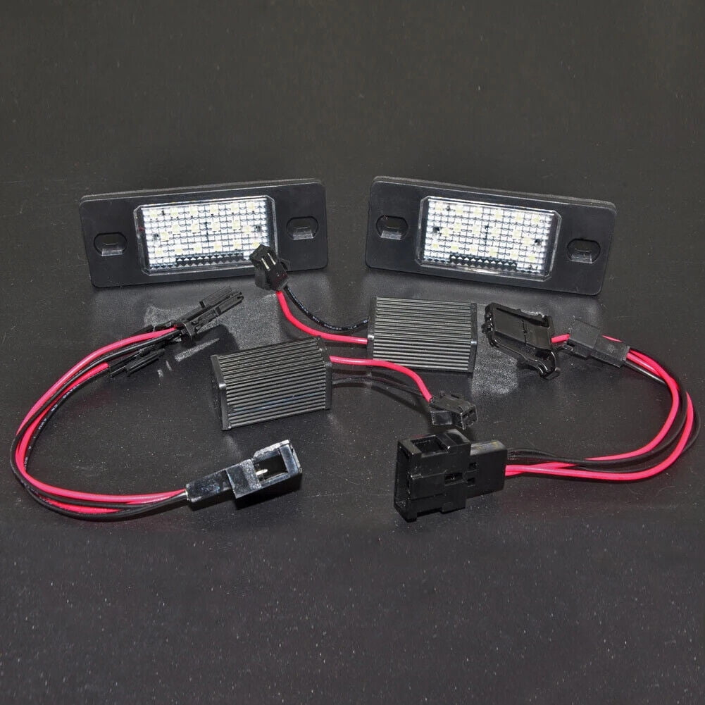 Canbus LED License Plate Lights For VW Touareg Tiguan Golf 5 Passat B5 ...