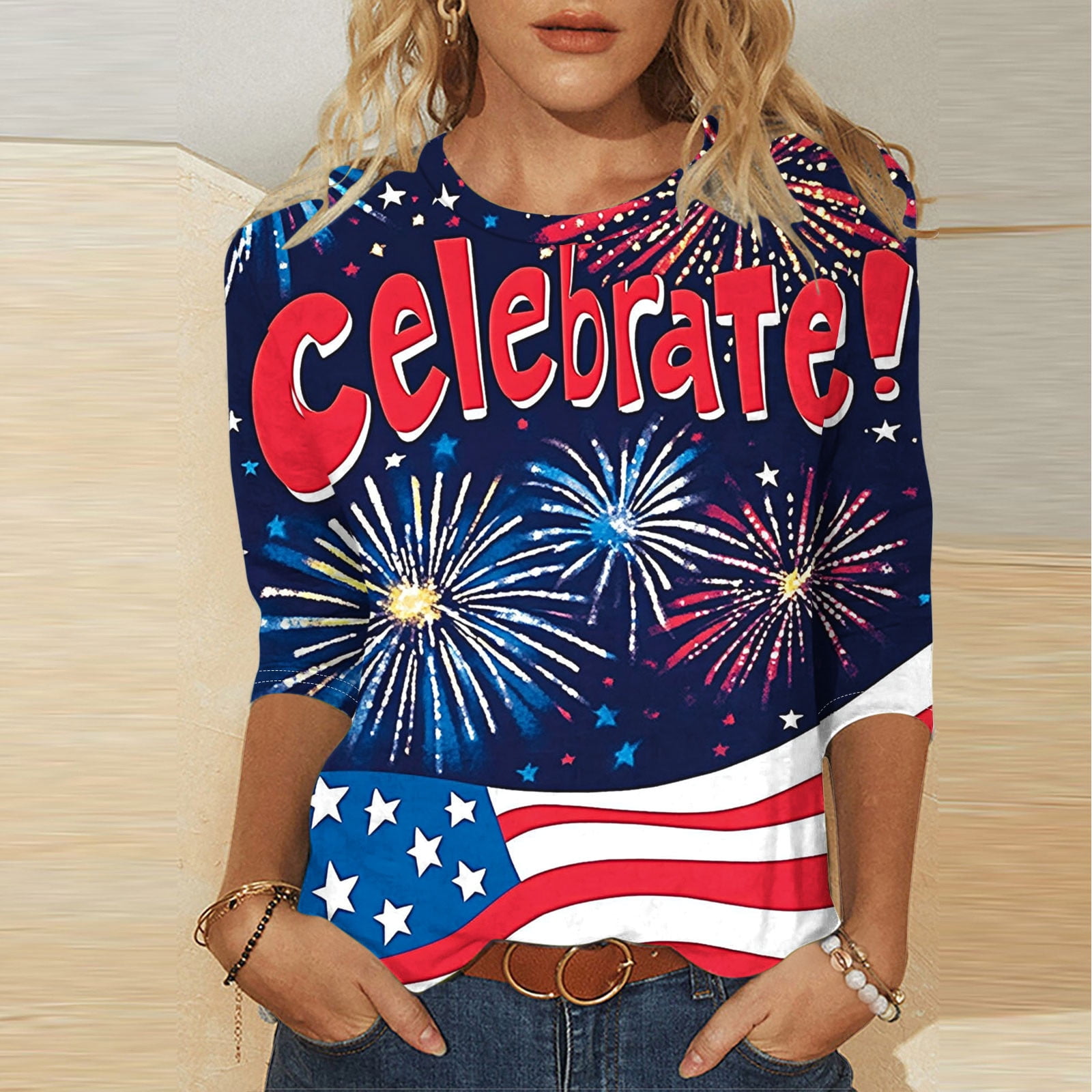 Cancel Membership 4Th of July Clothes Women Shirts 3/4 Sleeve Patriotic ...