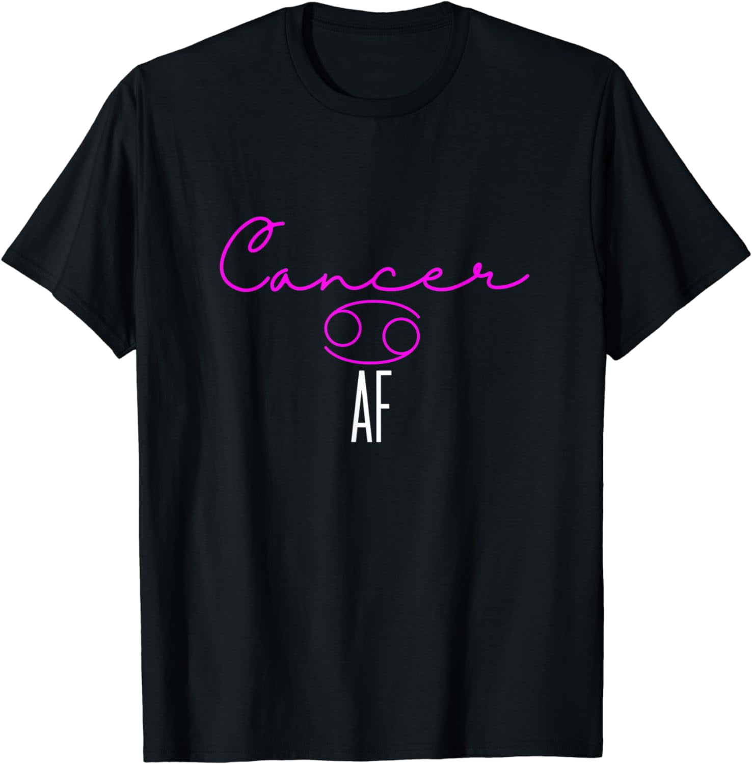 Cancer AF Pink HSYiting / Cancer Birthday Month Zodiac Sign T-Shirt ...