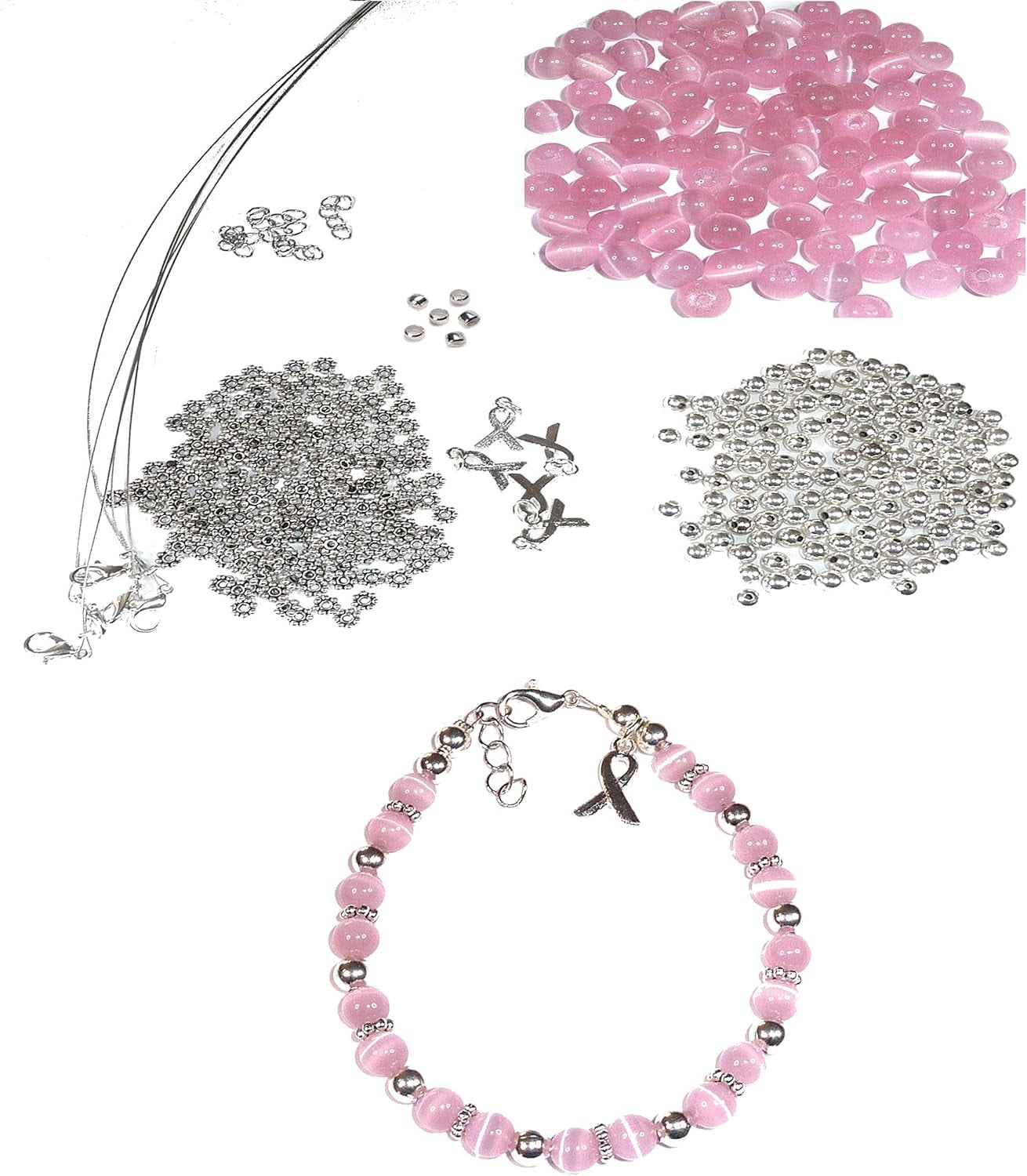 Cancer Awareness Bracelet DIY Kit by Hidden Hollow Beads, Makes 50 or ...