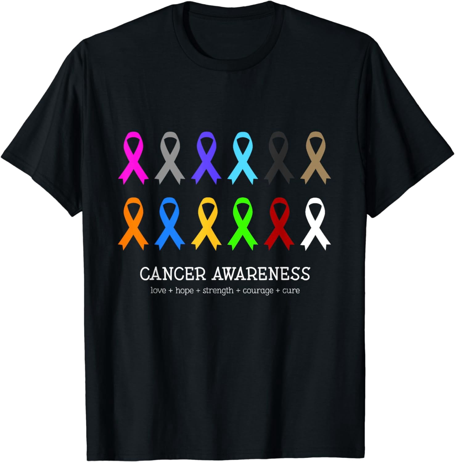 Cancer Awareness Clothing - Fight Cancer Ribbon T-Shirt - Walmart.com