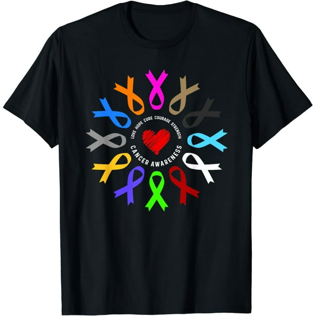 Cancer Awareness - Fight Cancer Ribbon T-Shirt - Walmart.com
