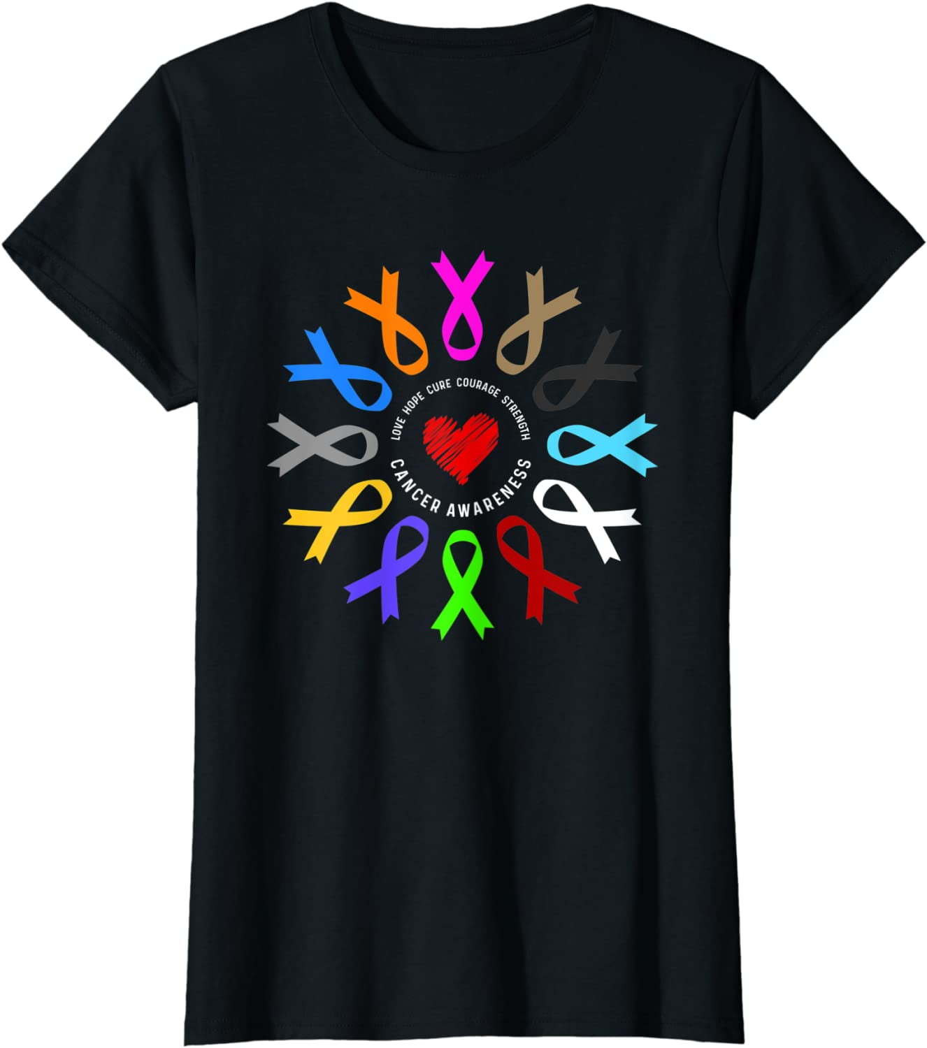 Cancer Awareness Fight Cancer Ribbon T-Shirt - Walmart.com