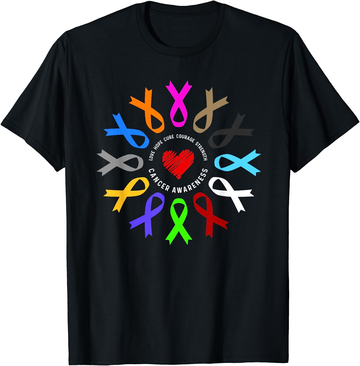 Cancer Awareness - Fight Cancer Ribbon T-Shirt - Walmart.com