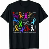 Cancer Awareness Fight Cancer Ribbons Design Unisex S-5XL T-Shirt ...