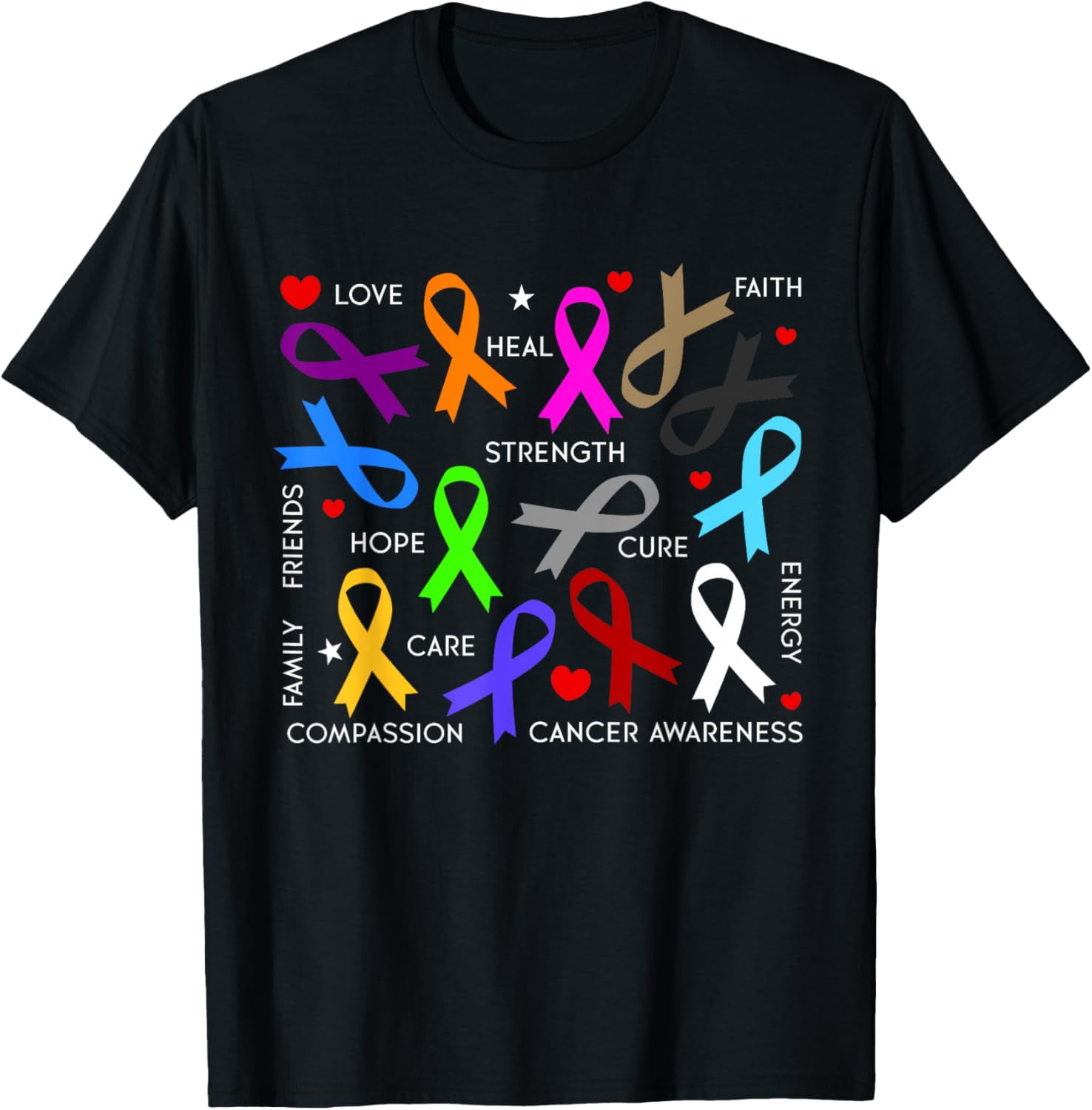 Cancer Awareness - Fight Cancer Ribbons T-ShirtMen's and women's gift ...