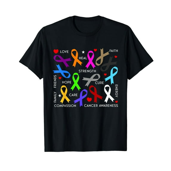 Cancer Awareness - Fight Cancer Ribbons T-Shirt - Walmart.com
