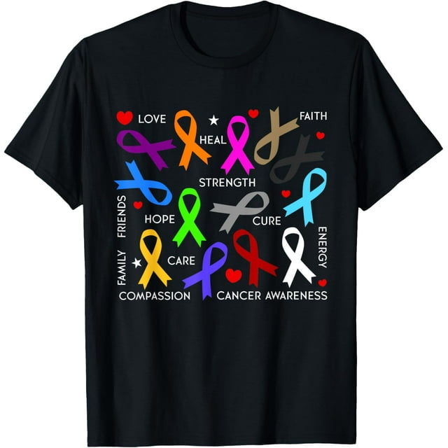 Cancer Awareness - Fight Cancer Ribbons T-Shirt - Walmart.com