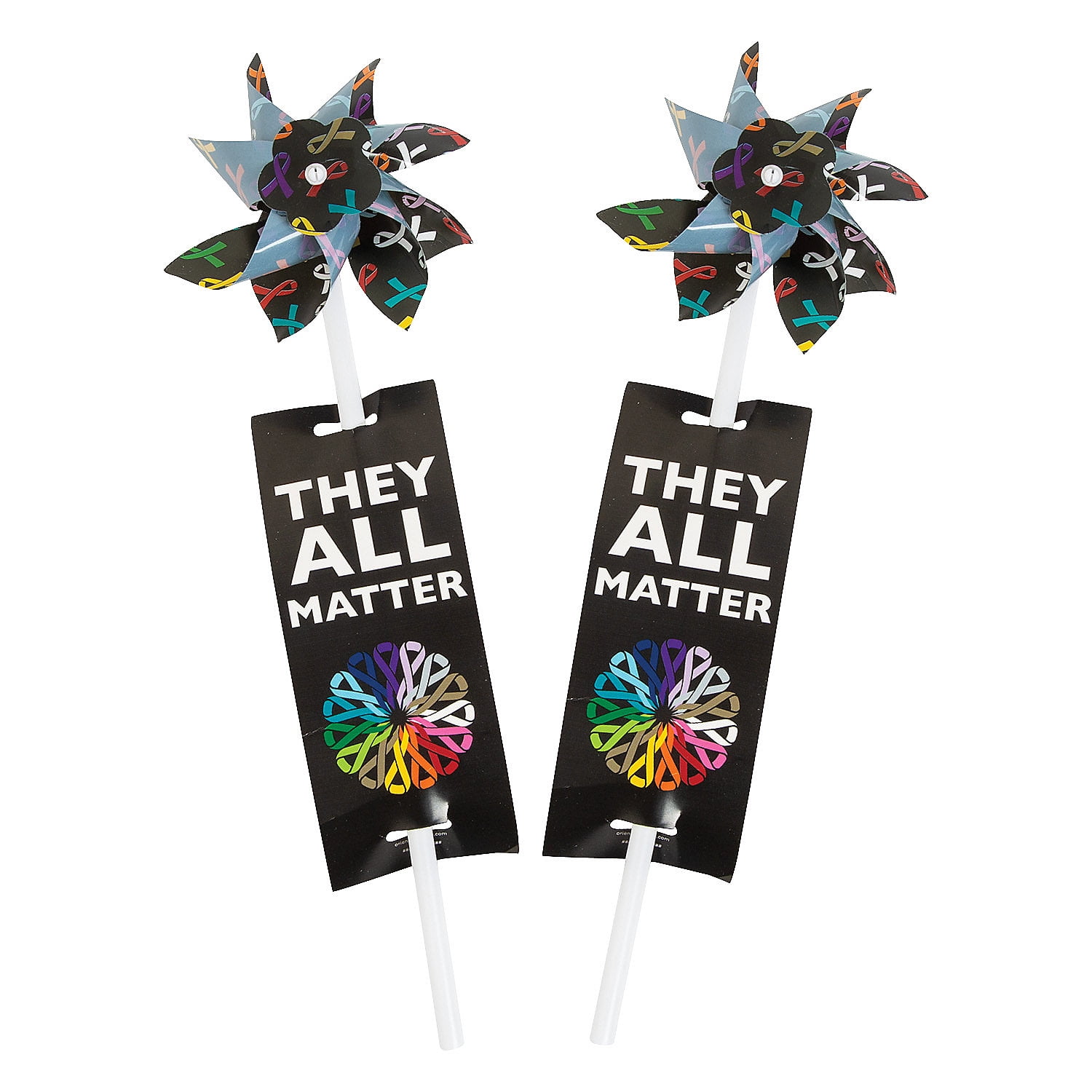 Cancer Awareness Pinwheel With Card - Party Favors - 36 Pieces ...