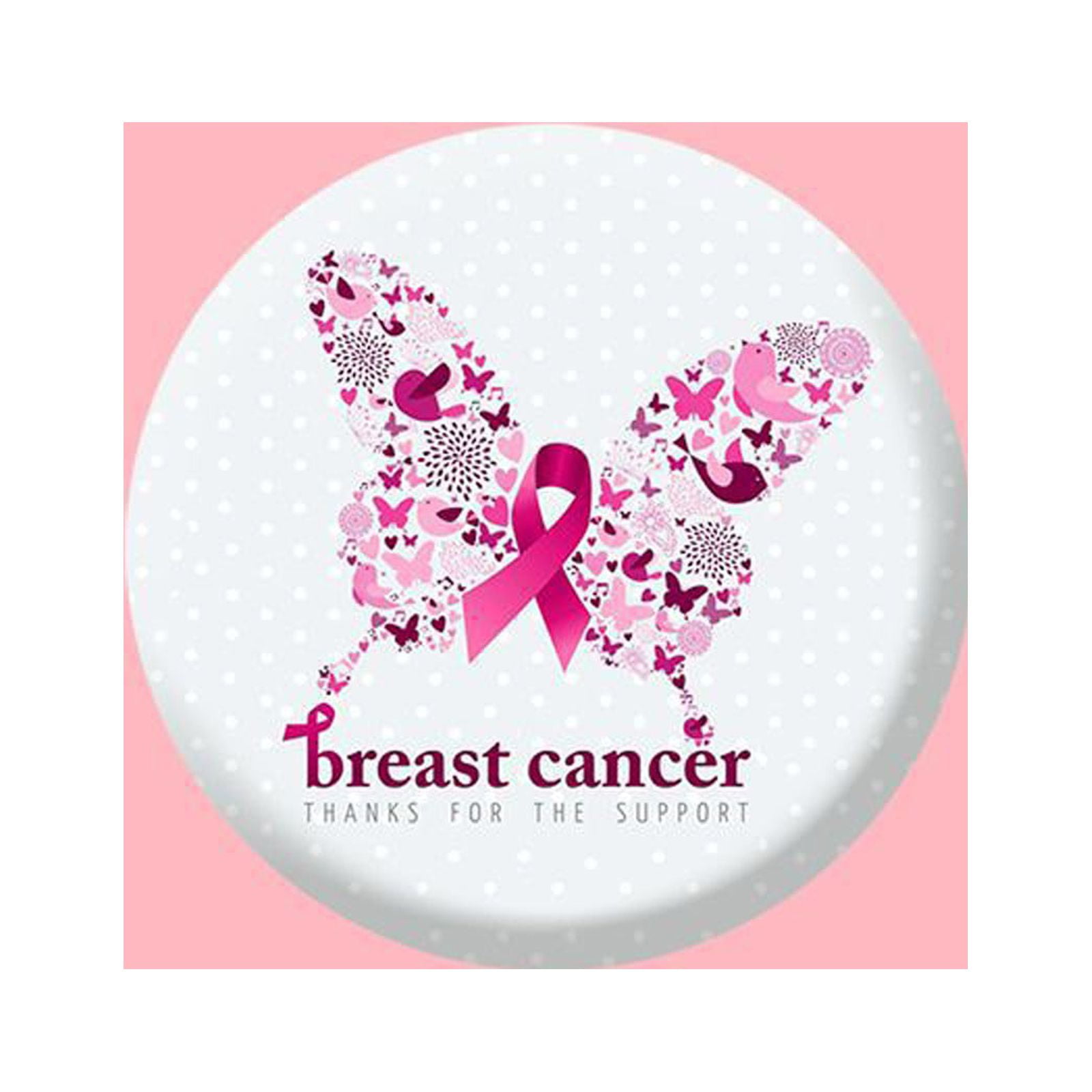 Cancer Awareness Red Ribbon Pin Round Badge For Public Event Fundraiser ...