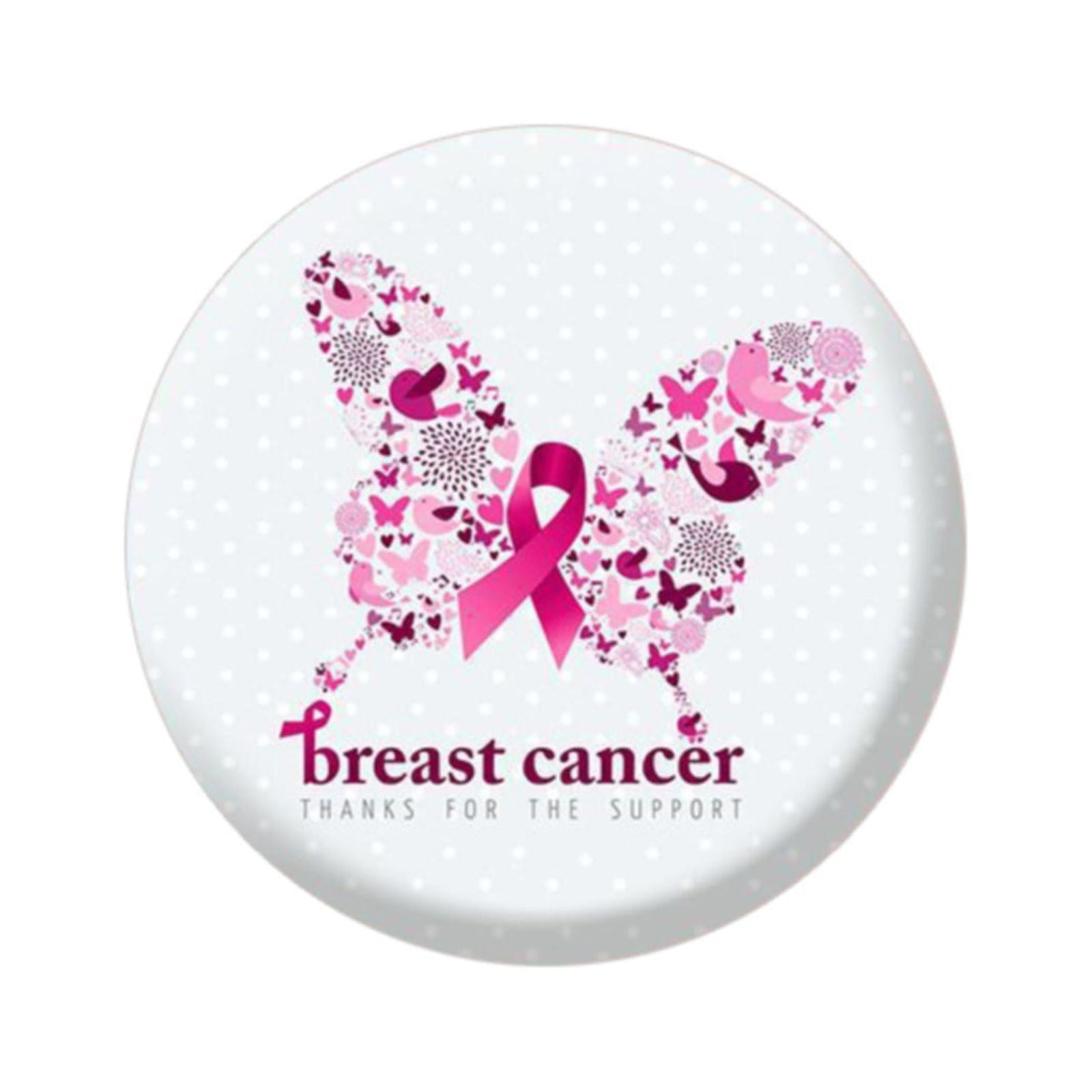 Cancer Awareness Red Ribbon Pin Round Badge For Public Event Fundraiser ...
