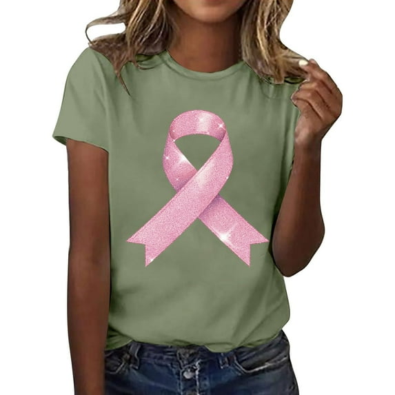 Cancer Awareness T Shirt For Short Sleeve V Neck Tee With Inspirational ...