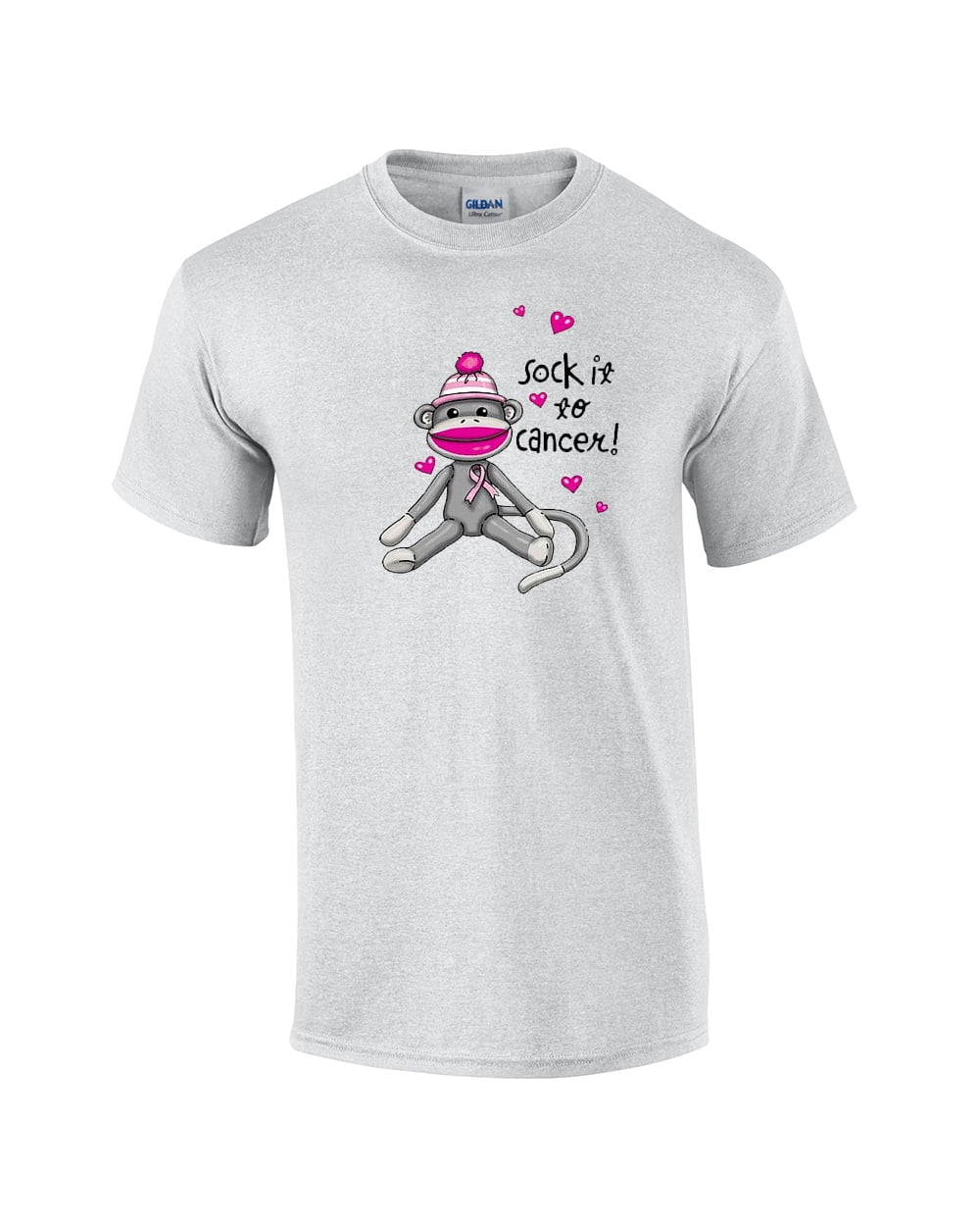 Cancer Awareness T-shirt Sock It to Cancer Monkey Cute Fund Raising ...