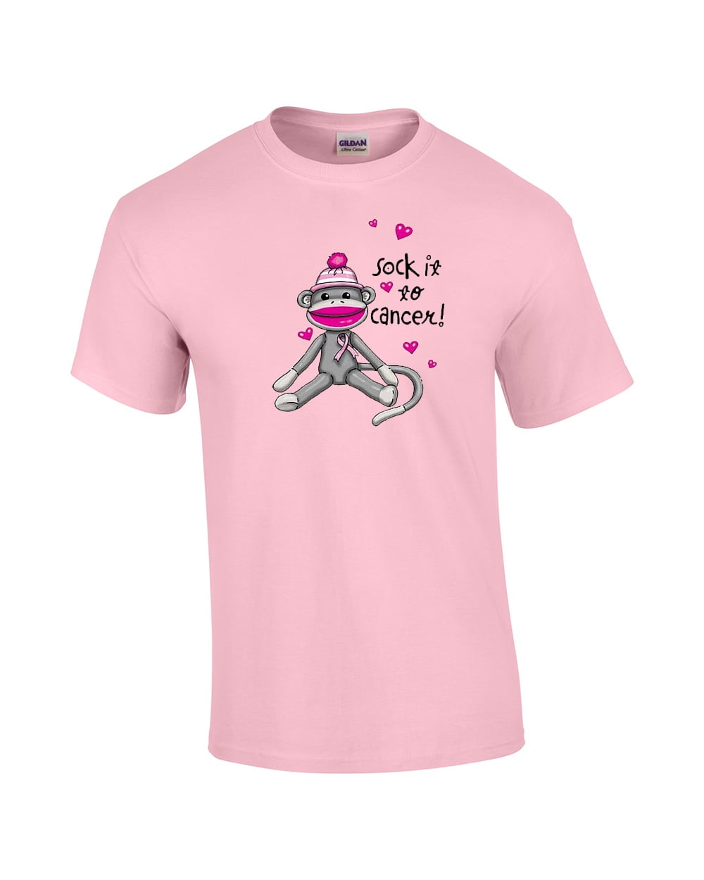 Cancer Awareness T-shirt Sock It to Cancer Monkey Cute Fund Raising ...