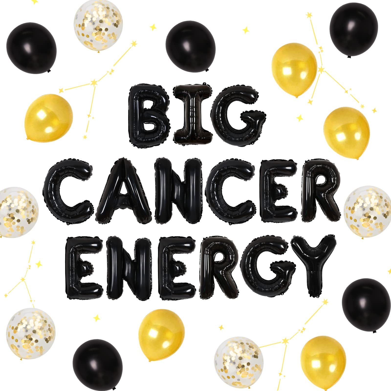 Cancer Birthday PartyEGSC Decorations-Big Cancer Energy Balloon Banner ...