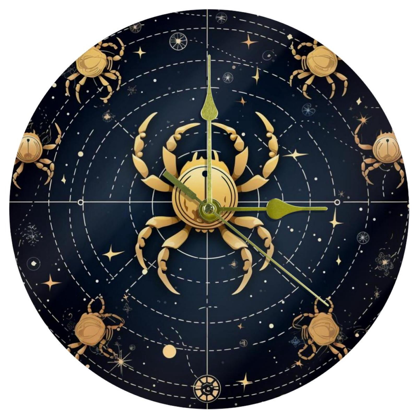 Cancer Circular Acrylic Wall Clock - Modern Timepiece with ...