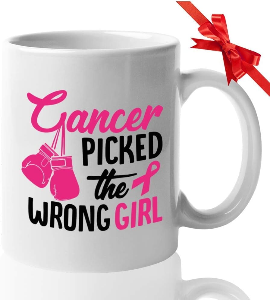 Cancer Coffee Mug - Cancer Picked the Wrong Girl - Fighting Survivor ...