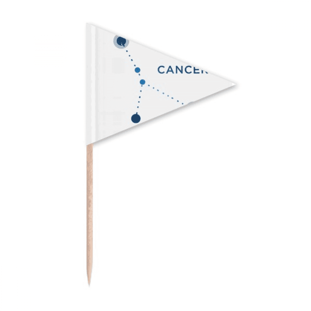Cancer Constellation Sign Zodiac Toothpick Triangle Cupcake Toppers ...