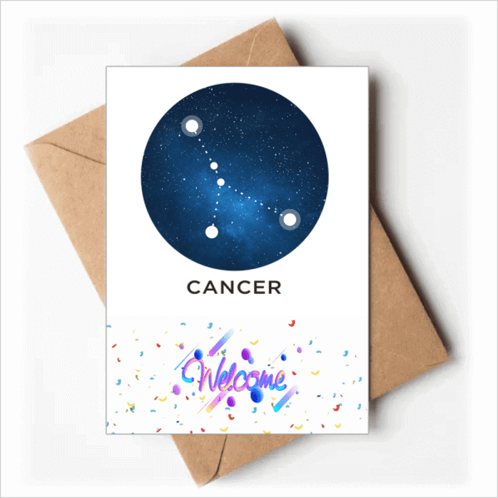 Cancer Constellation Zodiac Sign Welcome Back Greeting Cards Envelopes ...