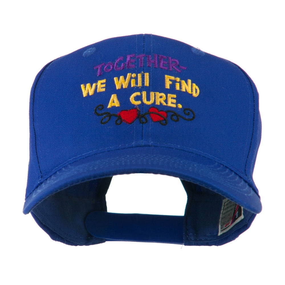 Cancer Cure Saying Embroidered Cap - Royal OSFM - Walmart.com