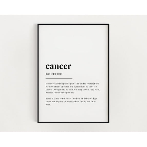 Cancer Definition Meaning, Wall Art, Definition Print, Home Décor Home ...