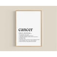 Cancer Definition Poster Decor Zodiac Birthday Poster, Stretched Canvas ...