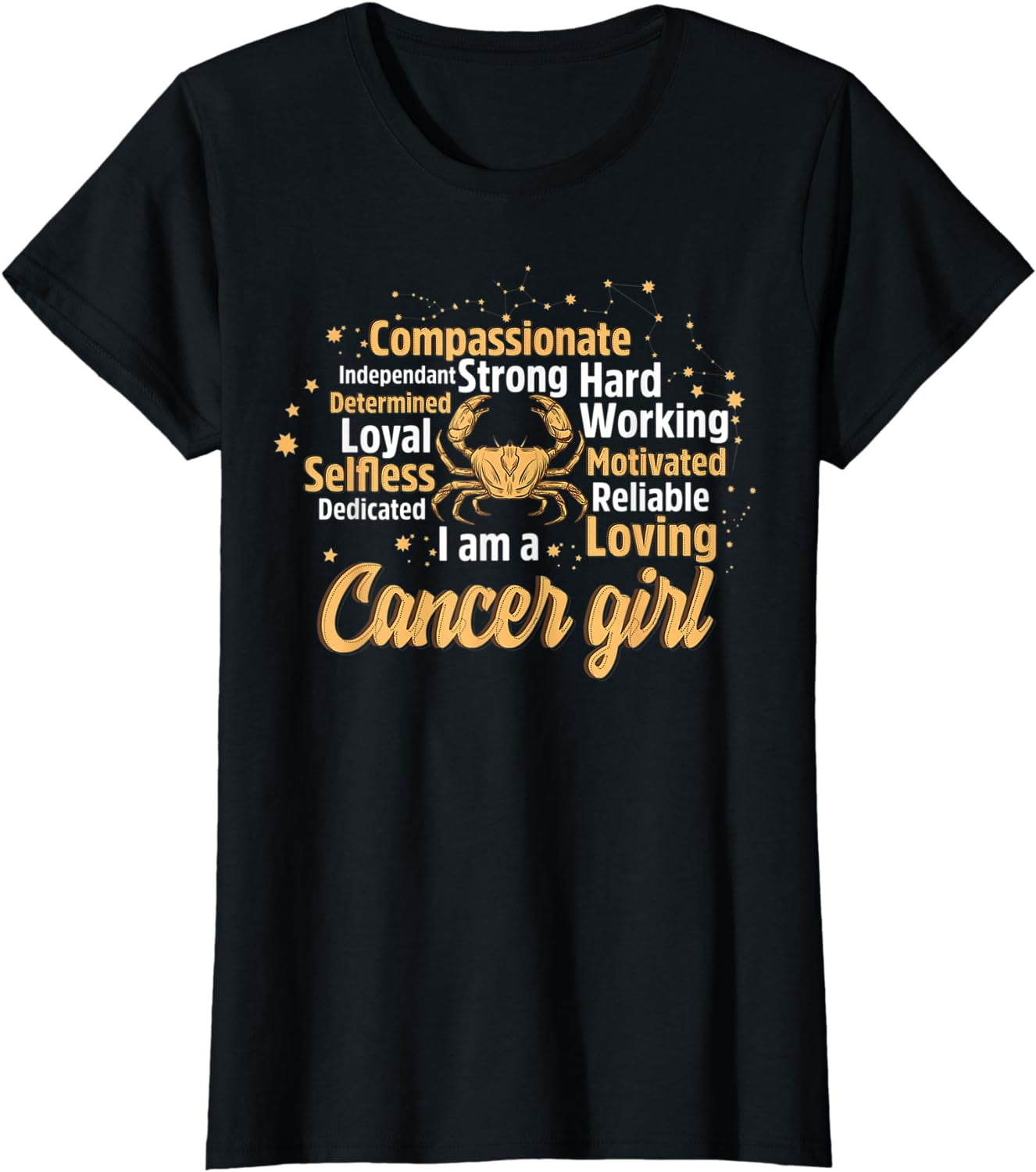 Cancer Girl Birthday Astrology Zodiac Sign Women Cancer T-Shirt ...