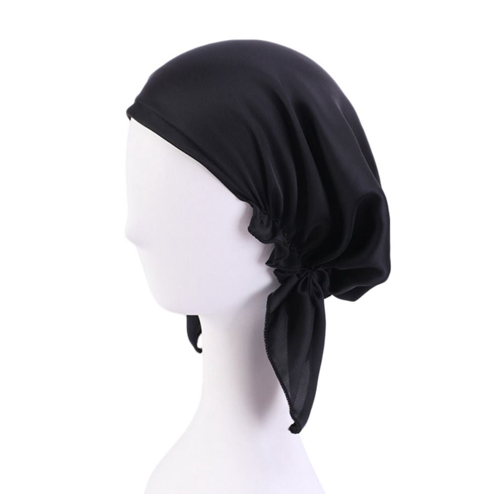 Cancer Hats Long Tail Hair Bonnet Head Scarf Bowknot Sleep Hat Satin ...