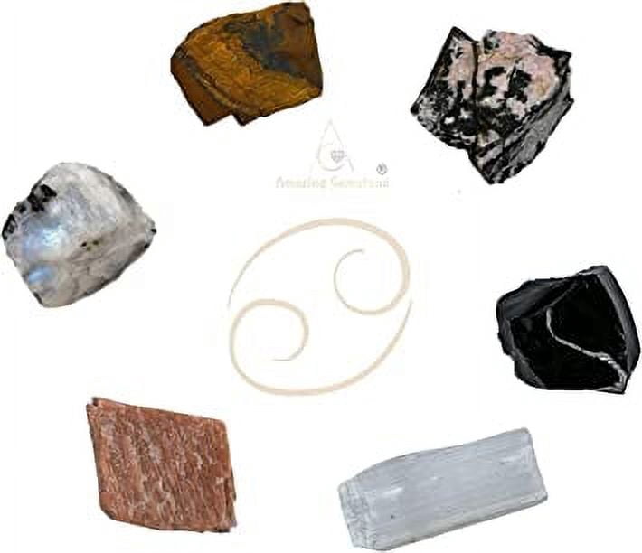 Cancer Healing Crystal Set, Zodiac Birthstone Kit for Gift - Walmart.com
