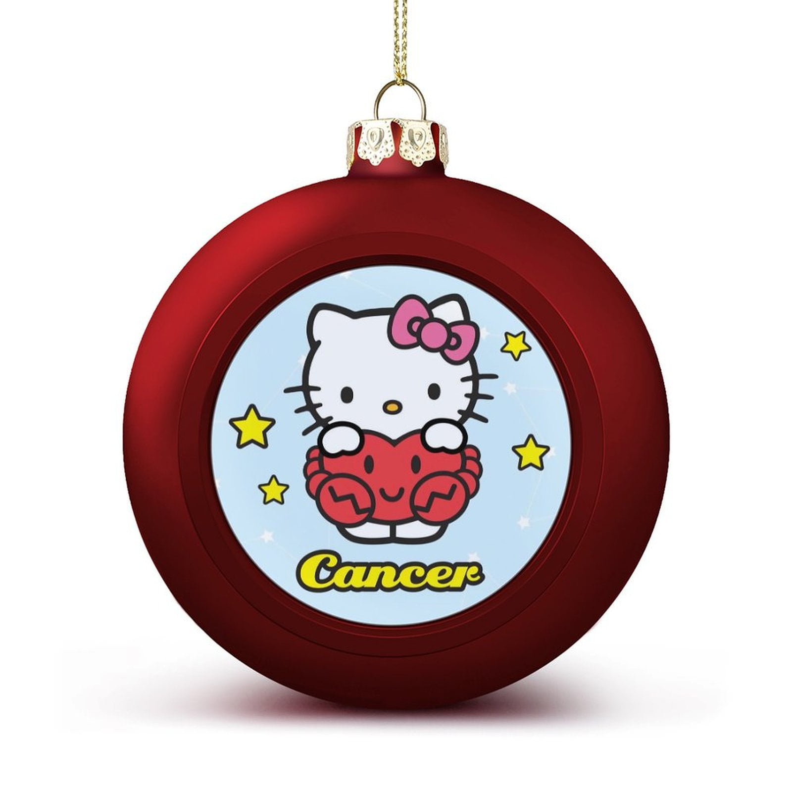 Cancer Hello Kitty Christmas Ball Ornaments for Tree,Red and Green ...