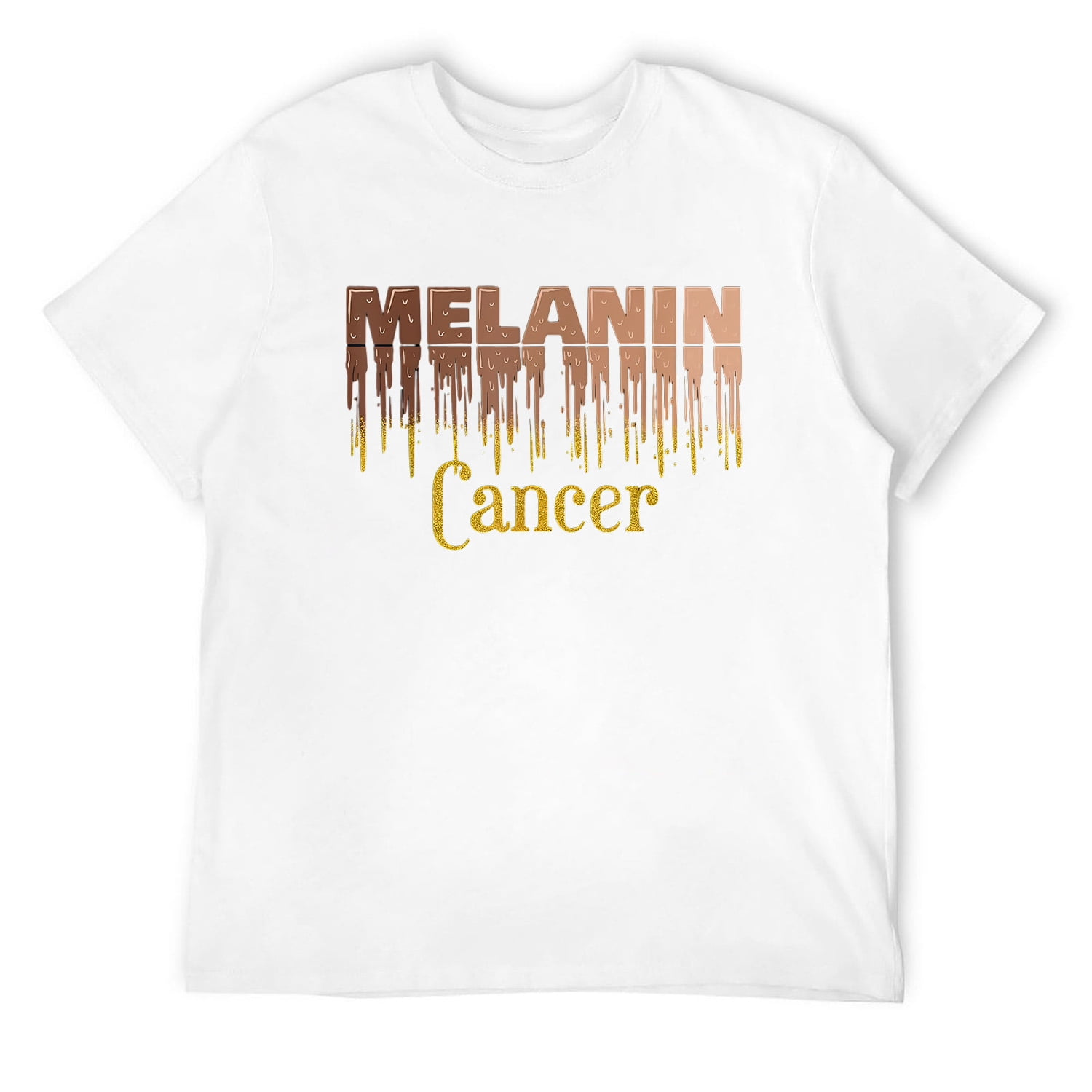 Cancer Melanin Dripping Zodiac Sign for Black Men T-Shirt White Small ...