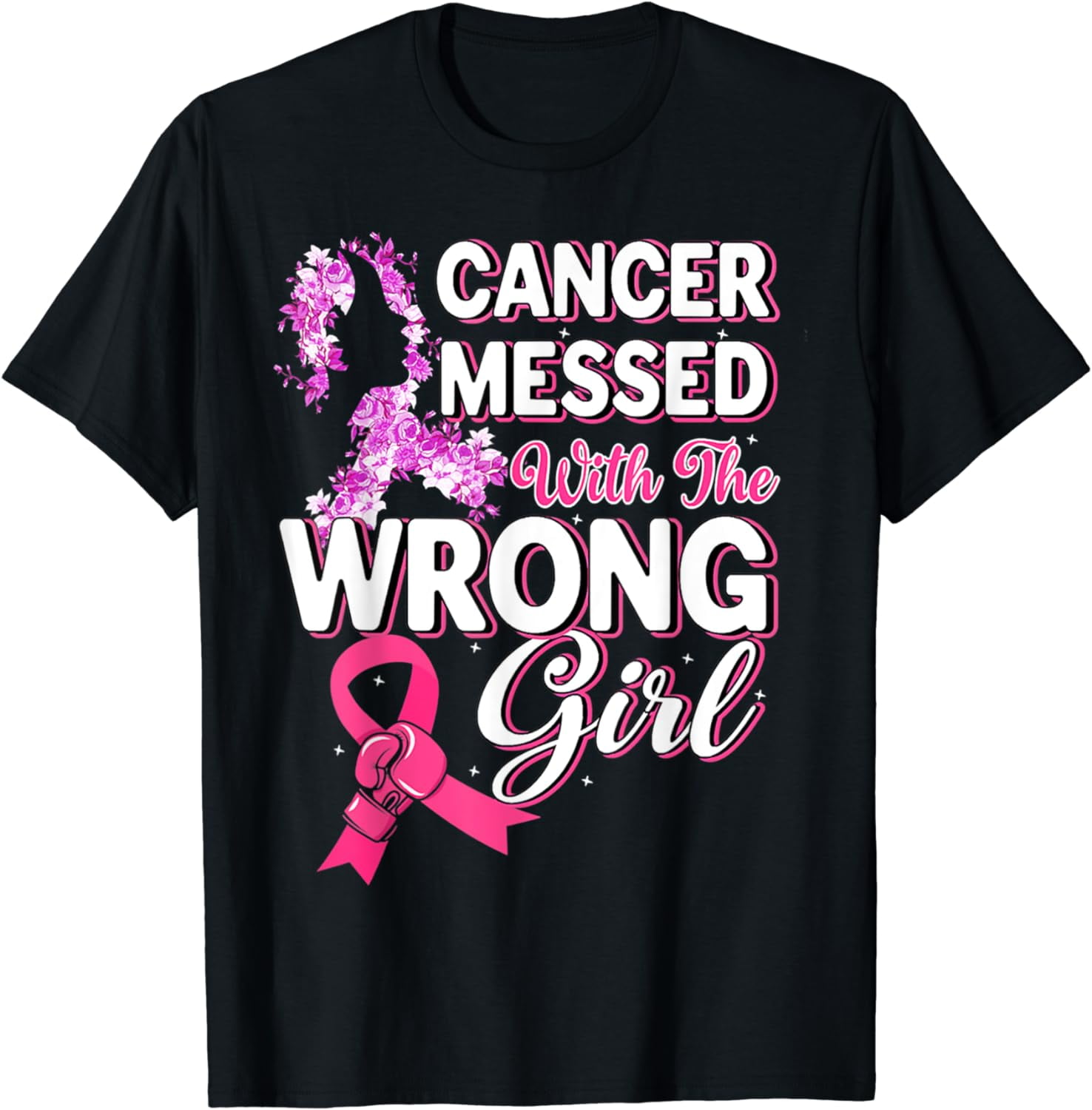 Cancer Messed With The Wrong Girl Awareness Ribbon T-Shirt - Walmart.com