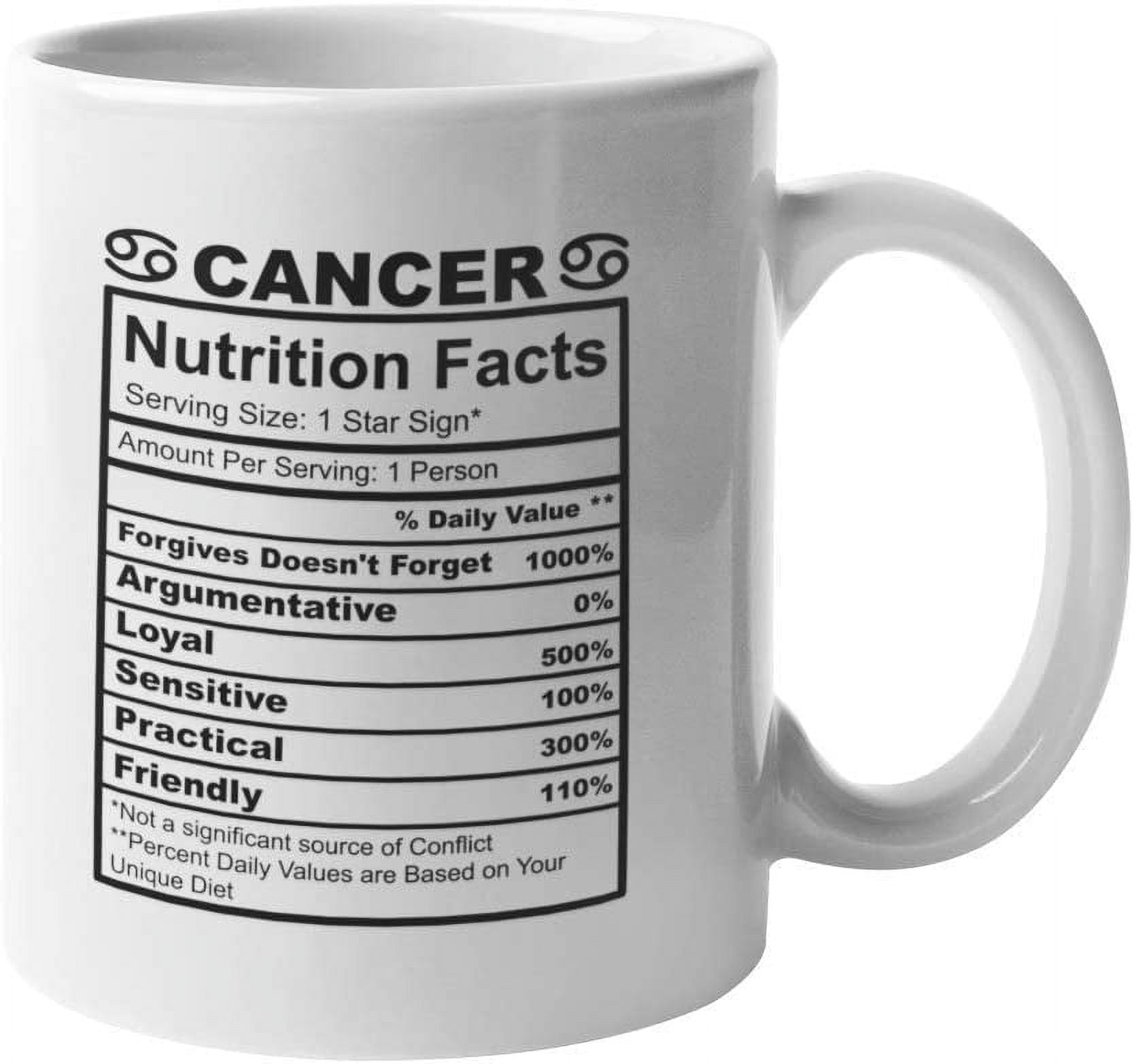 Cancer Nutrition Facts Coffee Mug Funny Motivation Inspiration 11-ounce ...