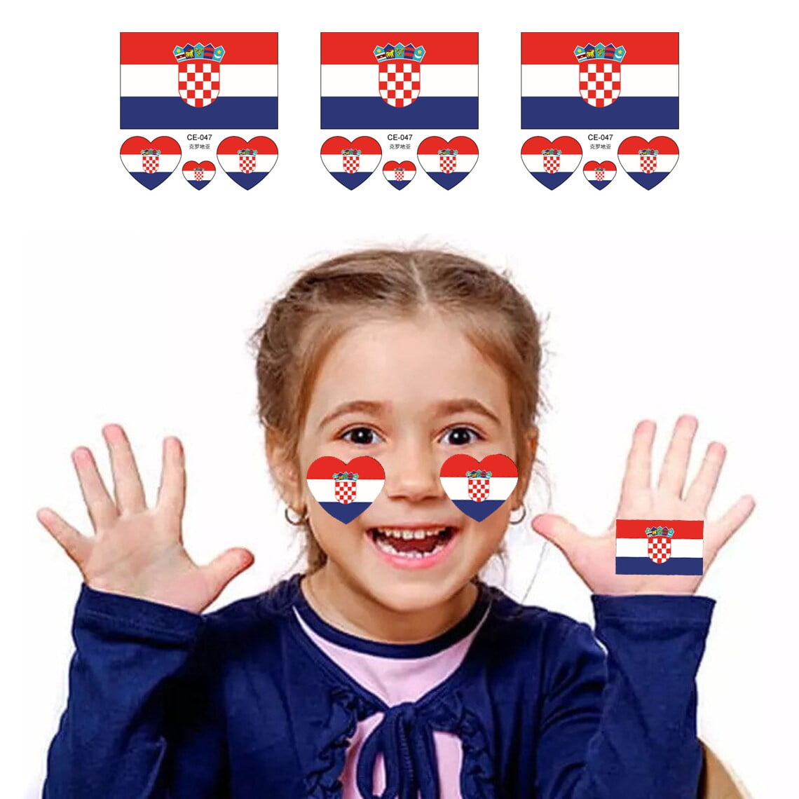 Cancer Photo Props Flag 10 Temporary Face Stickers For Flag 10 Sports Flag Detachable For Men ...