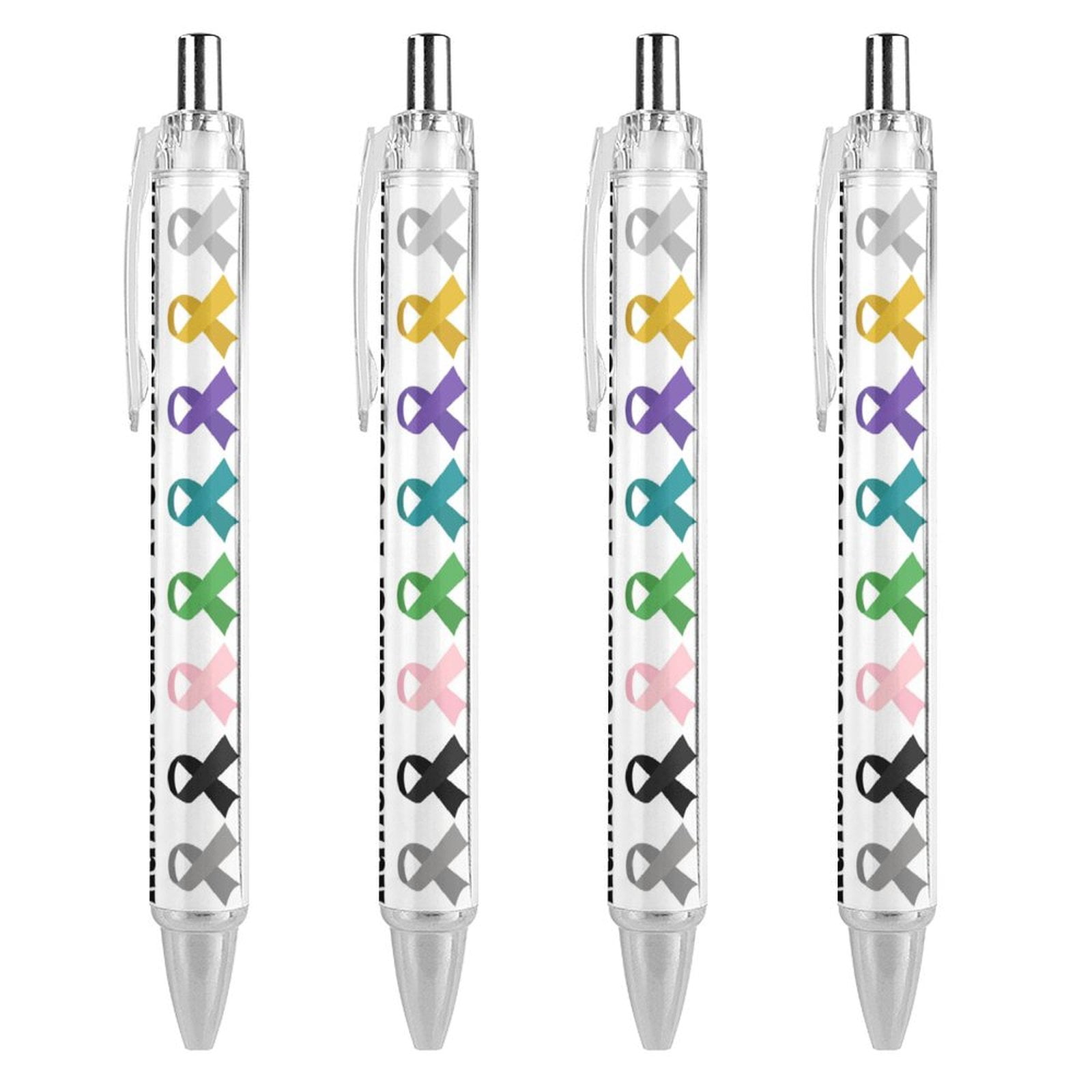Cancer Prevention Momth Ballpoint Pen Retractable Pens Black Writing ...