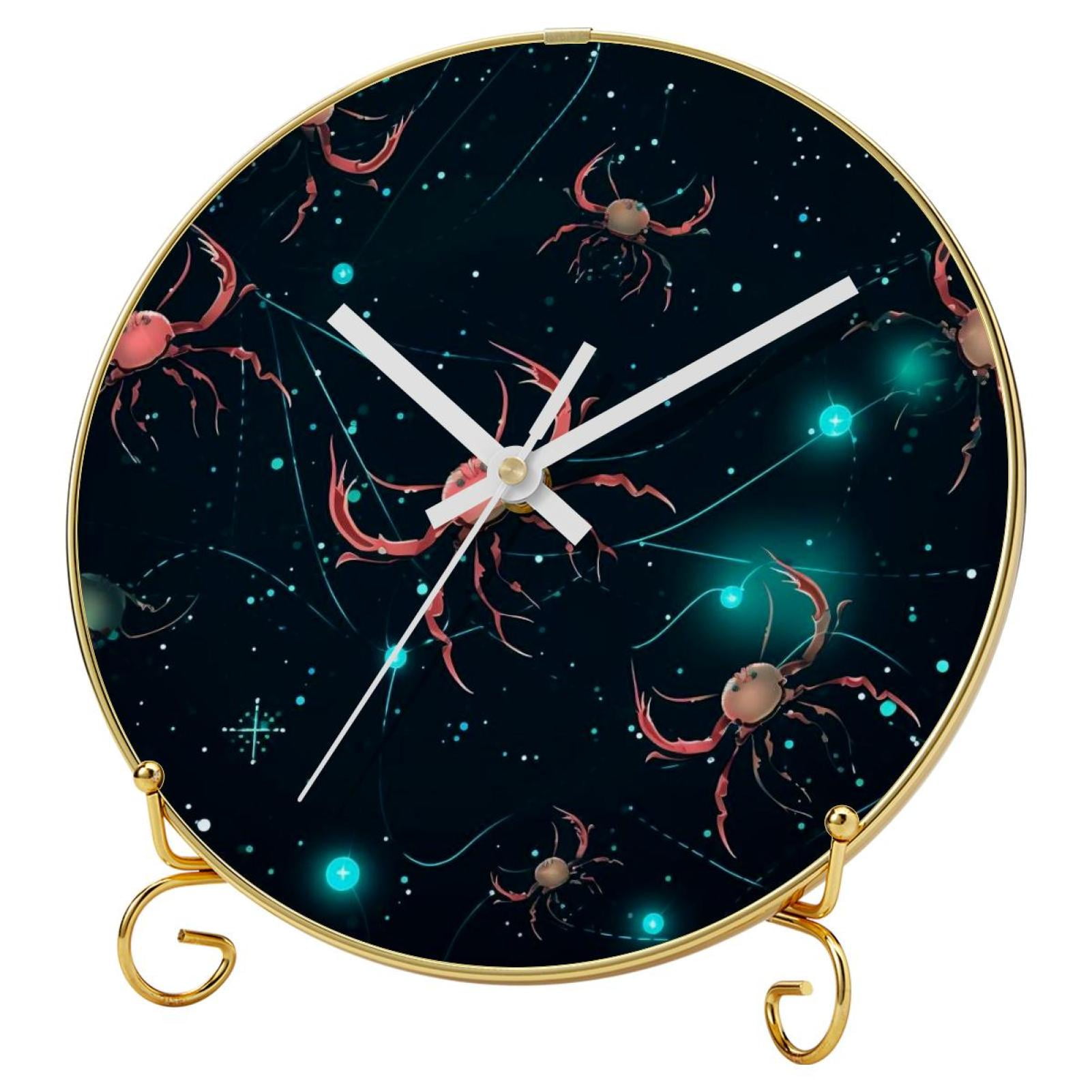 Cancer Round, Printed Wall Clocks with Hooks and Gold Stand: Silent ...