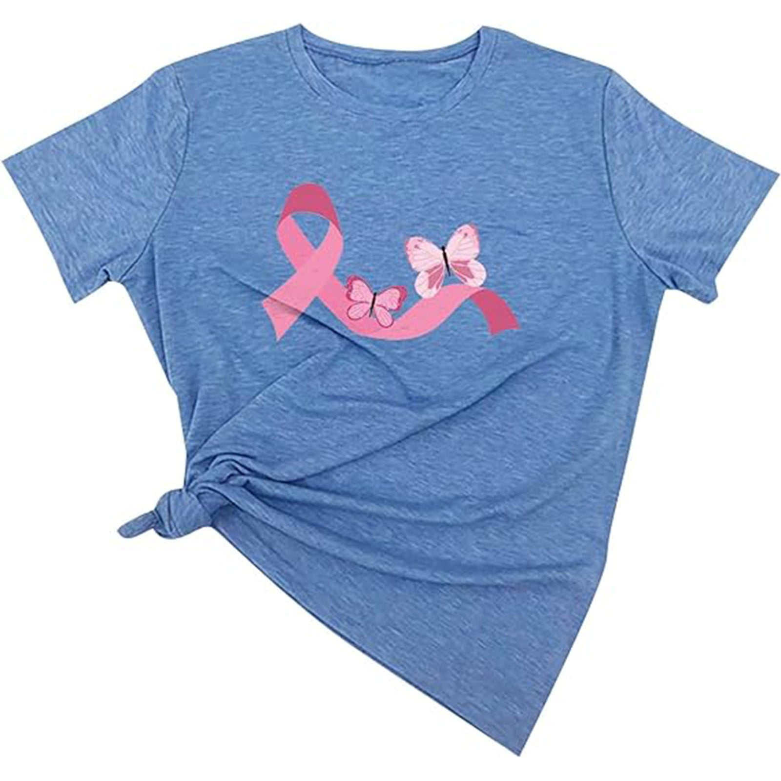 Cancer Shirts For Women Casual Ribbon Graphic Tee Shirts Casual Loose ...