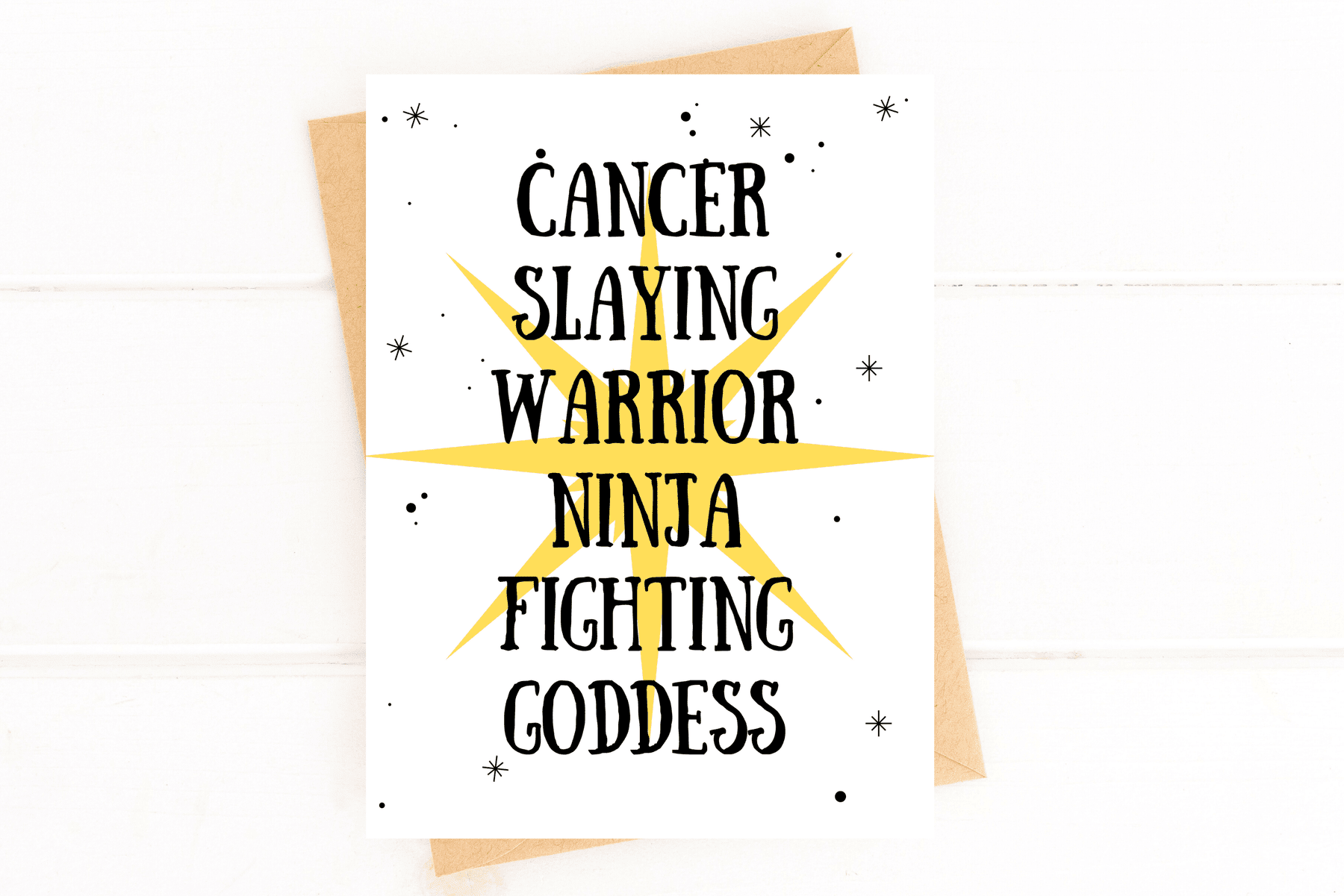 Cancer Slaying Warrior Greeting Card – Empowering Ninja Fighting ...