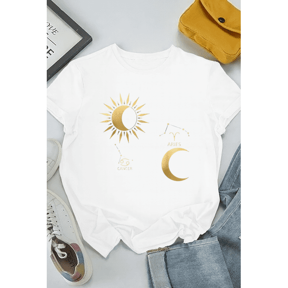Cancer Sun Aries Moon Zodiac Sign Astrology Chart Gift Unisex T-Shirt ...
