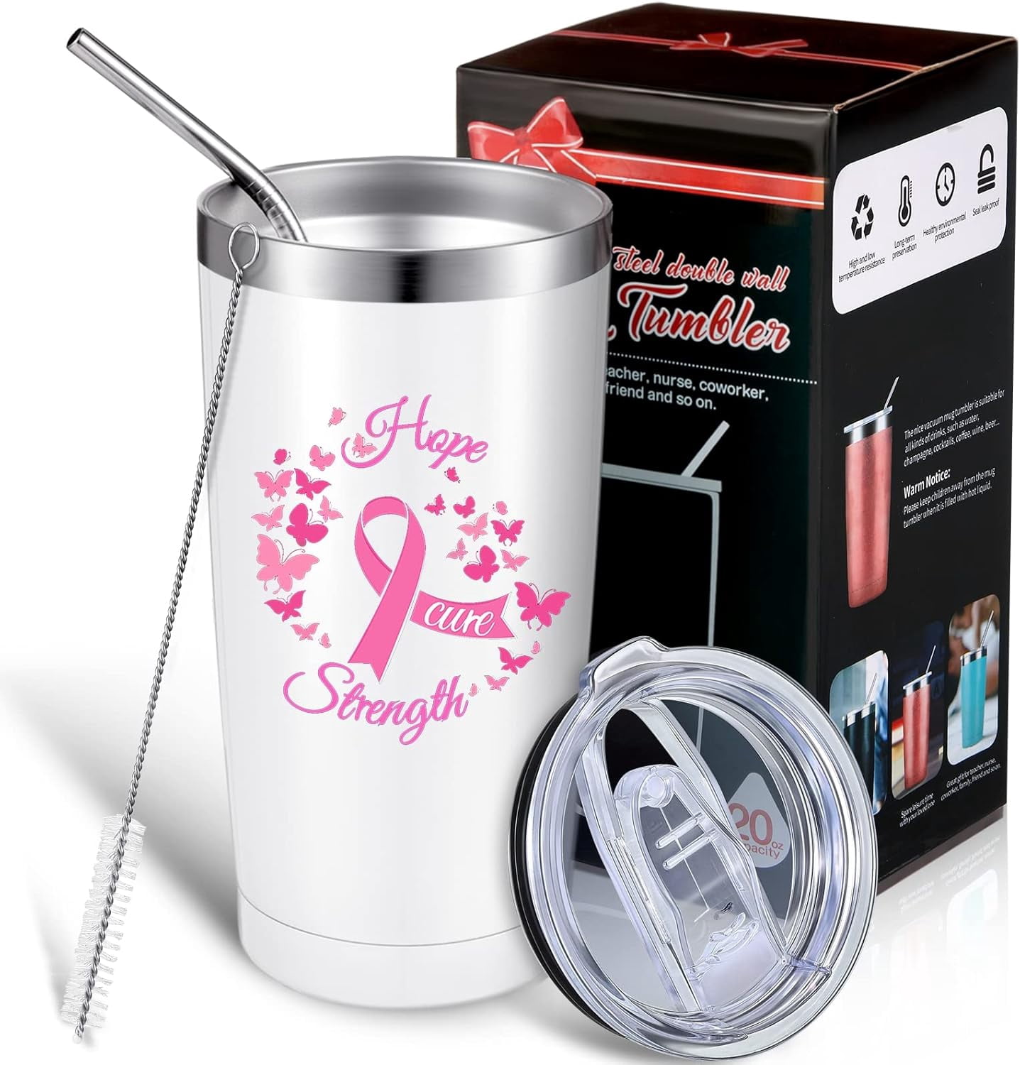 Cancer Survivor Gifts 20oz Stainless Steel Insulated Tumbler Engraved ...