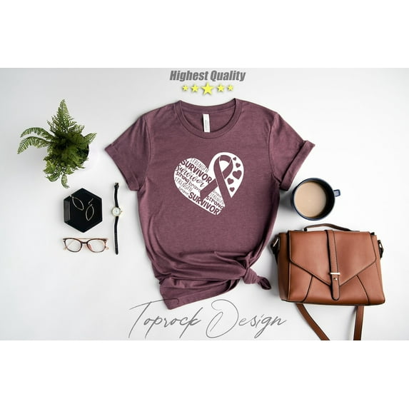 Cancer Survivor Shirt, Cancer Shirts for Women, Pink Ribbon Shirt ...